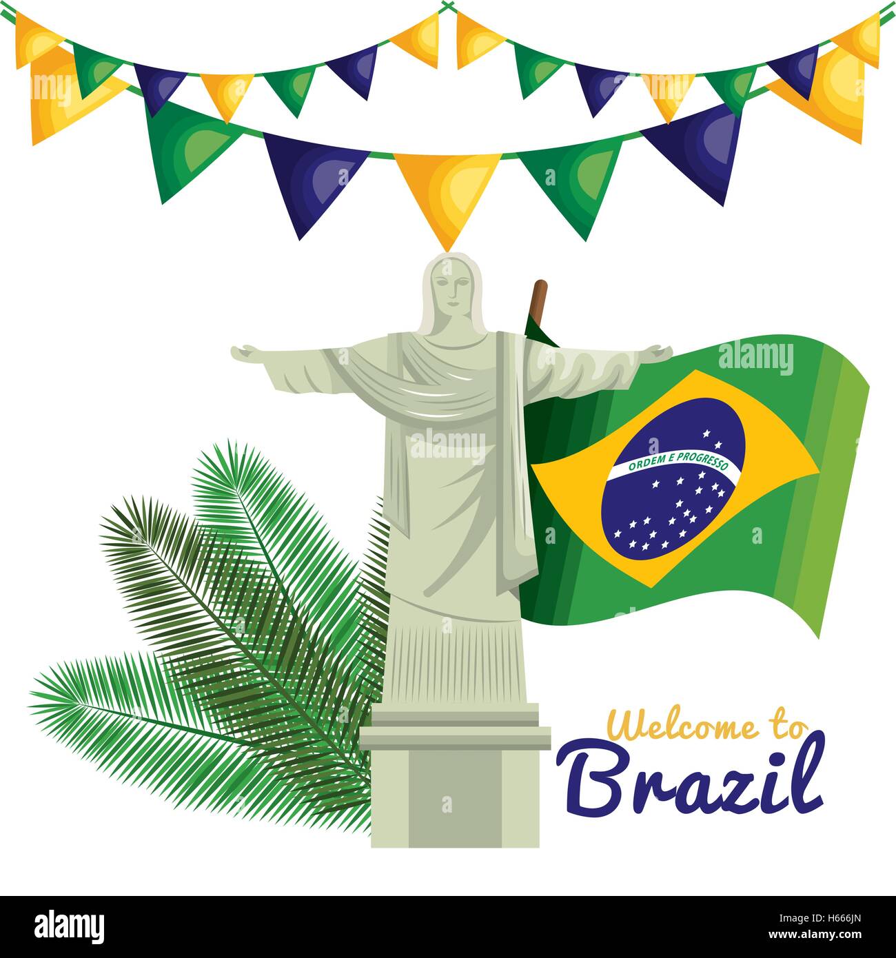 welcome to brazil representing icons Stock Vector Image & Art - Alamy