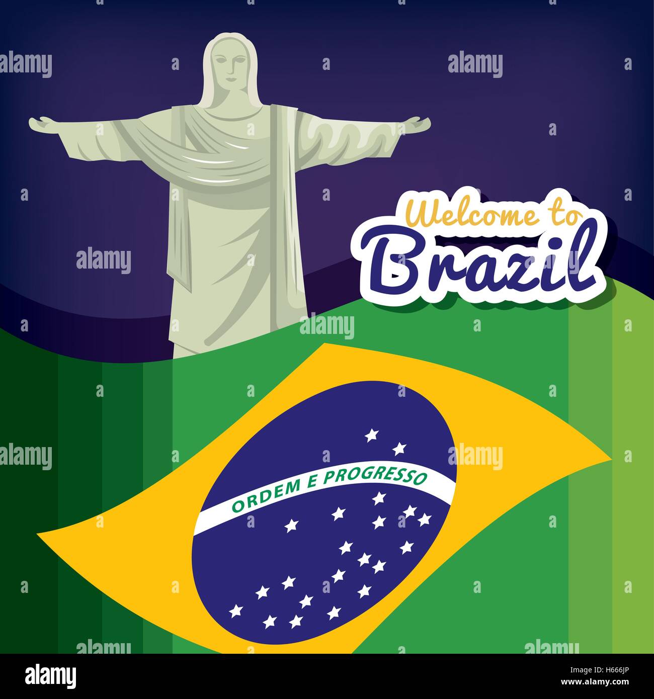 welcome to brazil representing icons Stock Vector Image & Art - Alamy