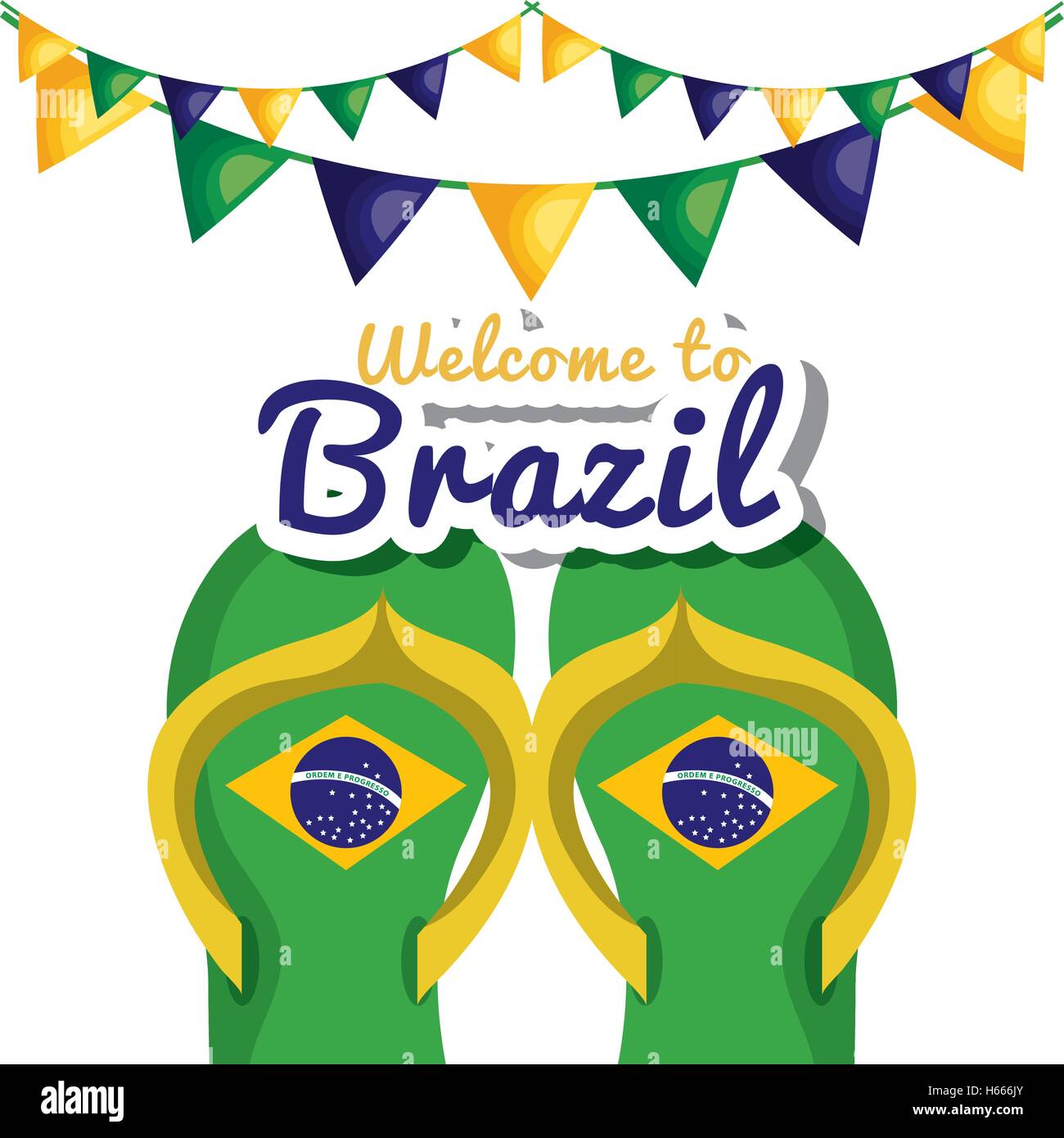 welcome to brazil representing icons Stock Vector Image & Art - Alamy