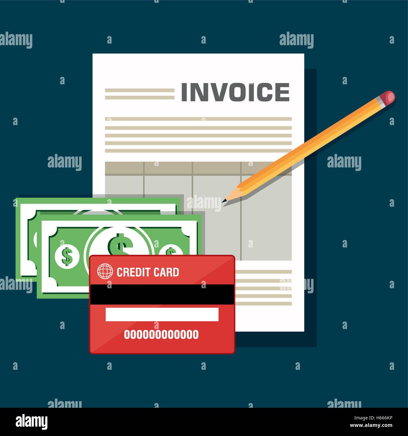 invoice document flat isolated icon Stock Vector Image & Art - Alamy