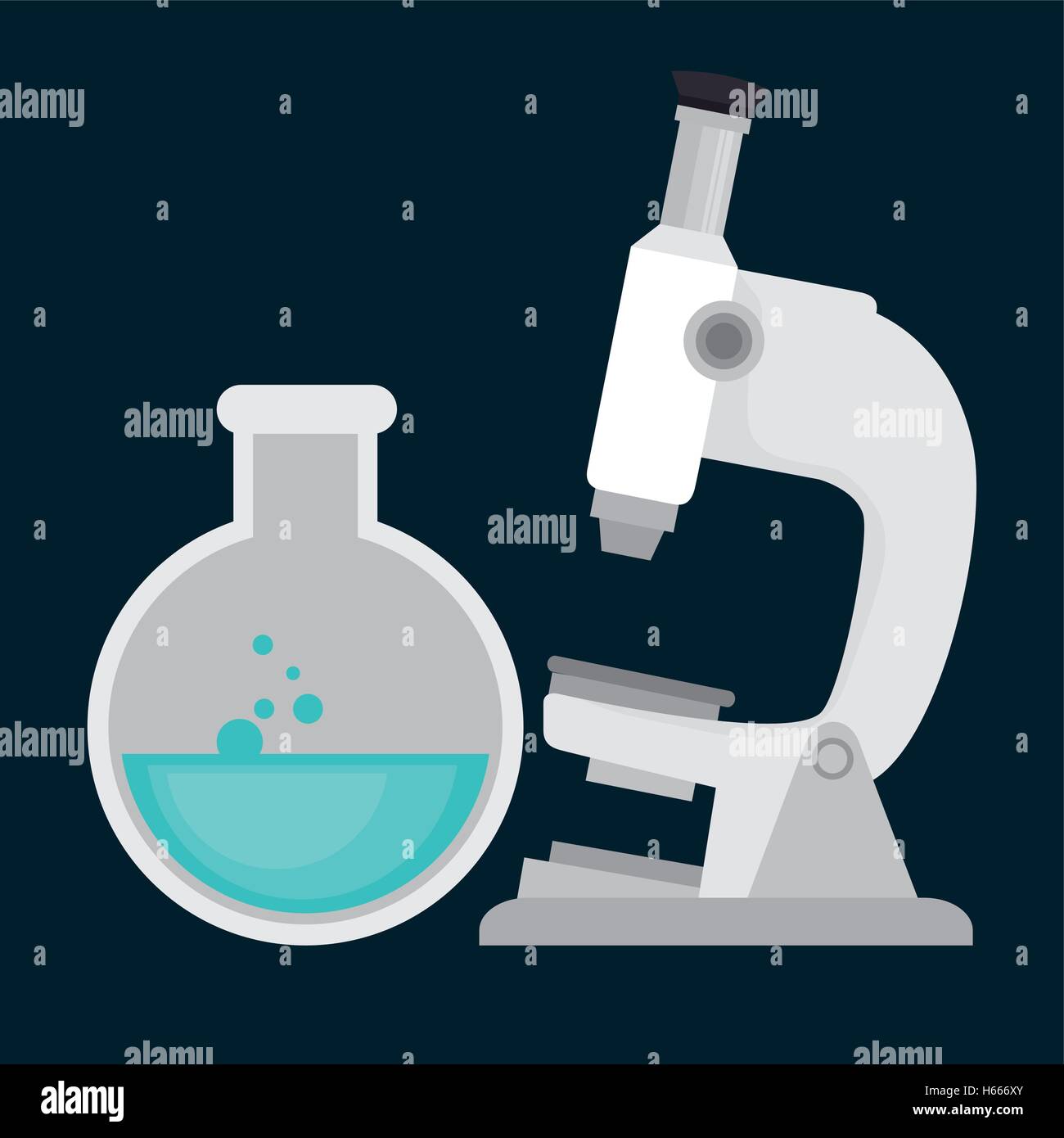 microscope lab device isolated icon Stock Vector Image & Art - Alamy