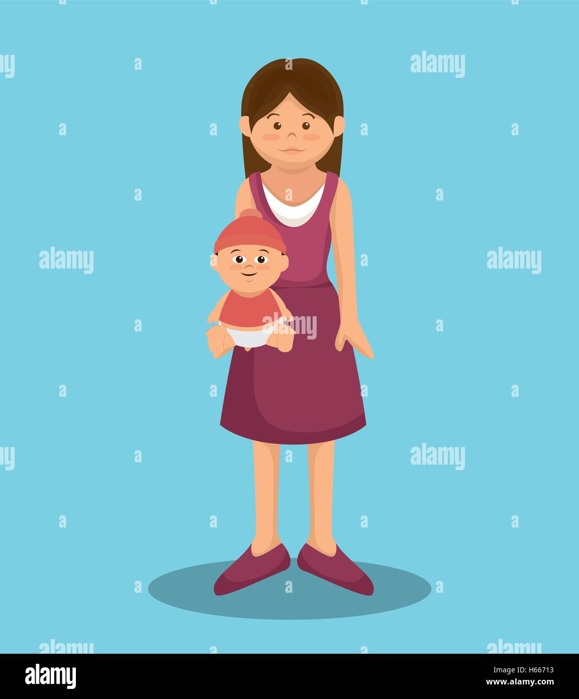 beautiful mother family member Stock Vector Image & Art - Alamy