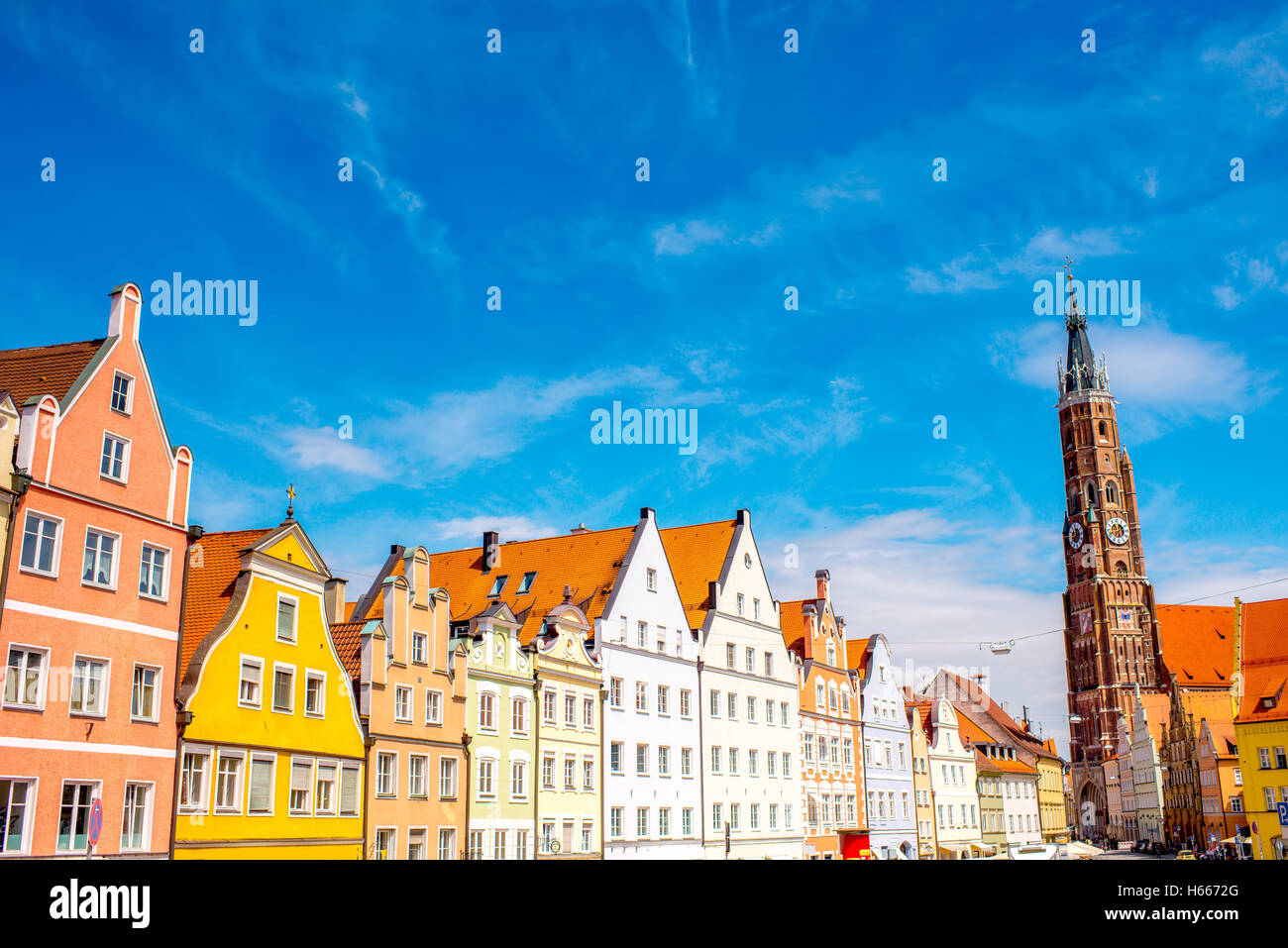 Landshut old town in Germany Stock Photo - Alamy