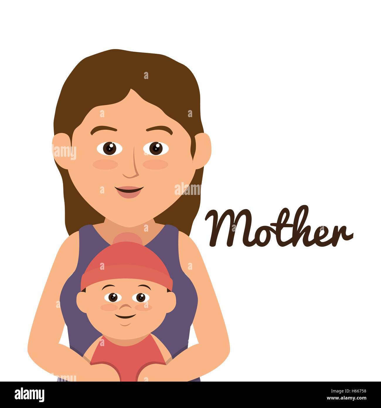 beautiful mother family member Stock Vector Image & Art - Alamy