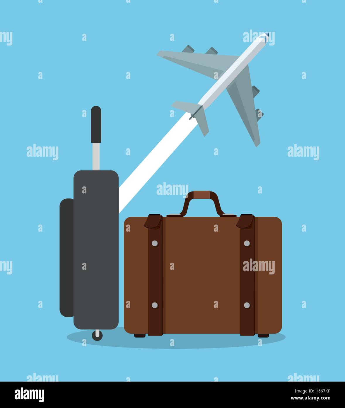 Suitcase and airplane design Stock Vector Image & Art - Alamy