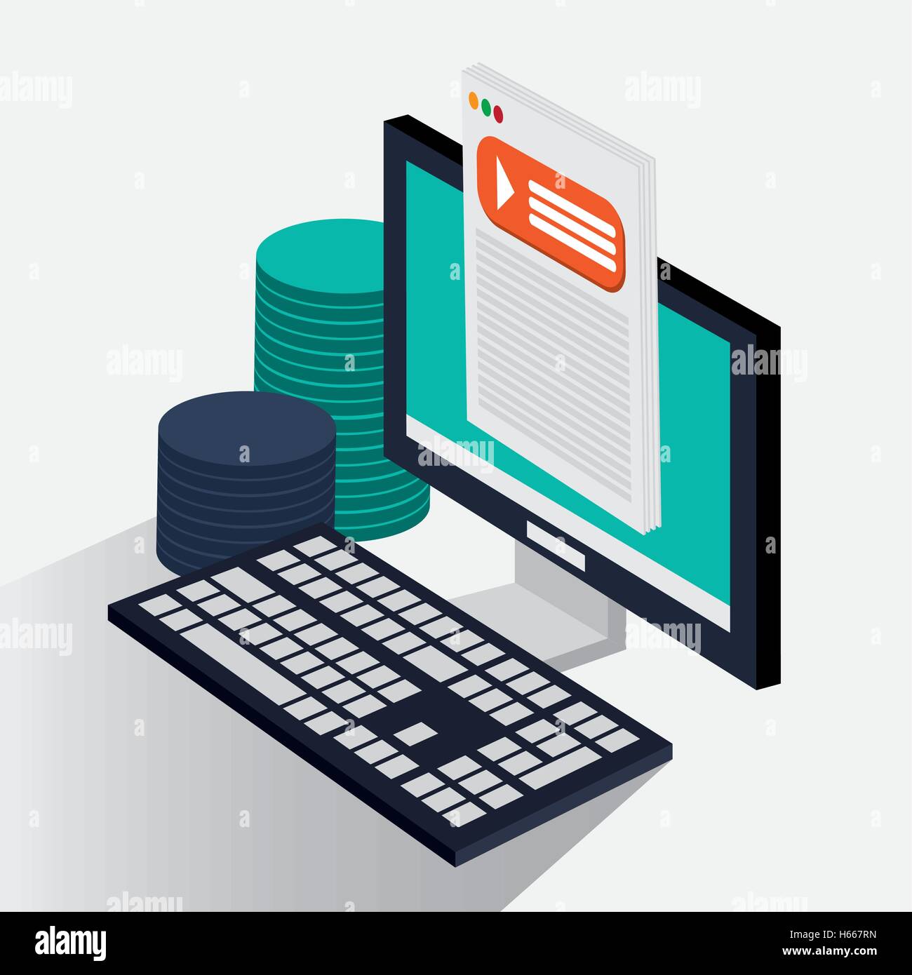 Computer and social media design Stock Vector Image & Art - Alamy