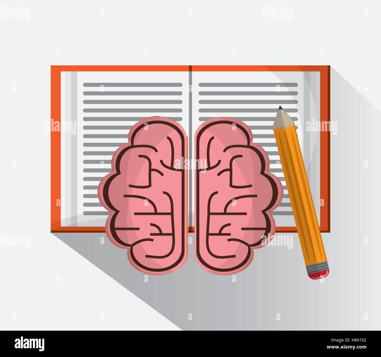 Big brain intelligence book Stock Vector Images - Alamy