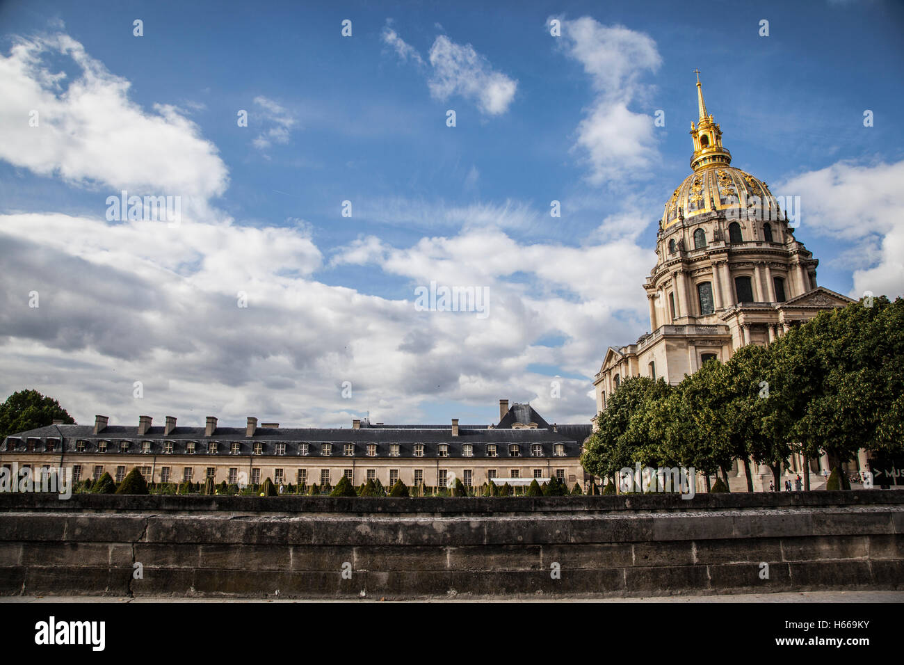 Les Invalides cathedral dome in Paris Stock Photo - Alamy