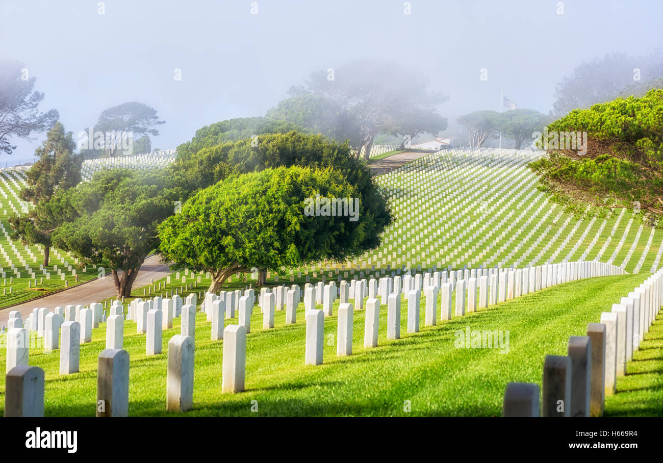 Fort Rosecrans National Cemetery, San Diego, California, USA Stock ...