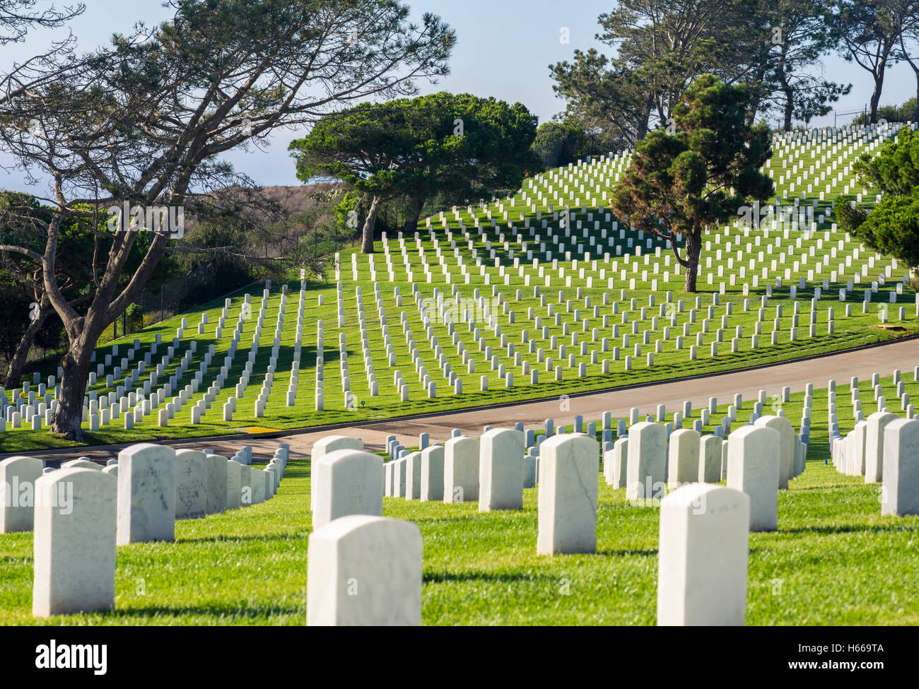 Fort Rosecrans National Cemetery, San Diego, California, USA Stock ...