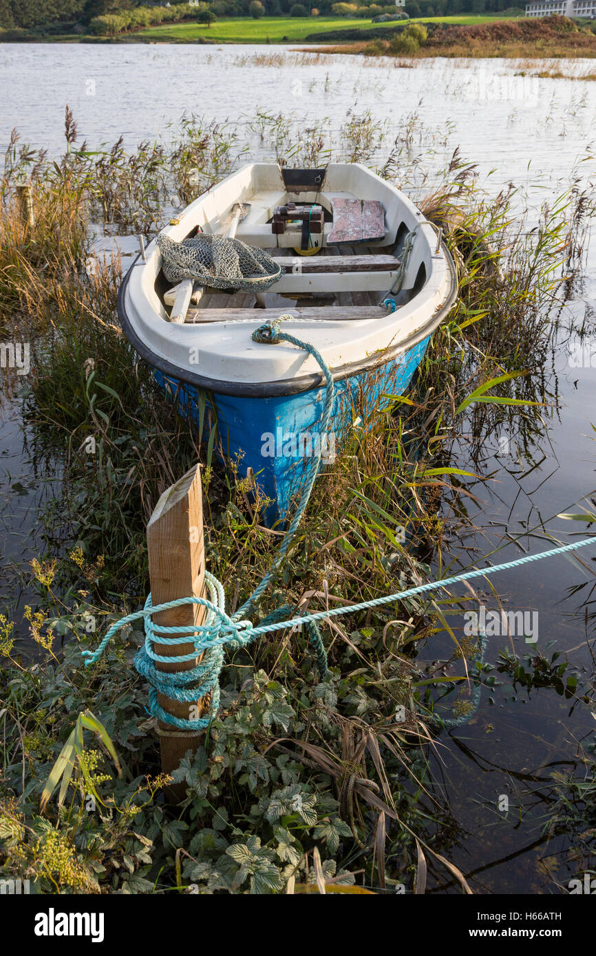 Fishing boats on Lough Currane, Waterville, Ring of Kerry, Ireland ...