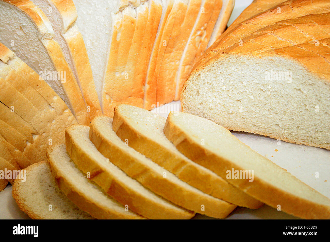 Sliced Loaf Bread Stock Photo - Alamy