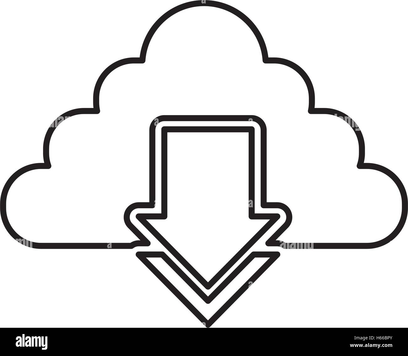 cloud computing with arrow download Stock Vector Image & Art - Alamy
