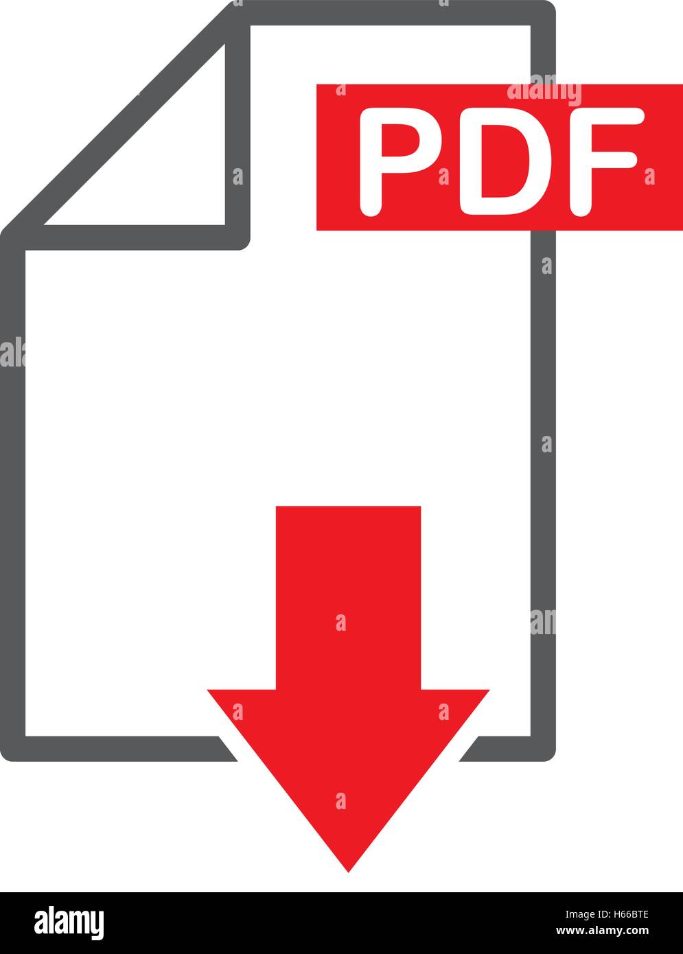 document file format with arrow download isolated icon Stock Vector ...