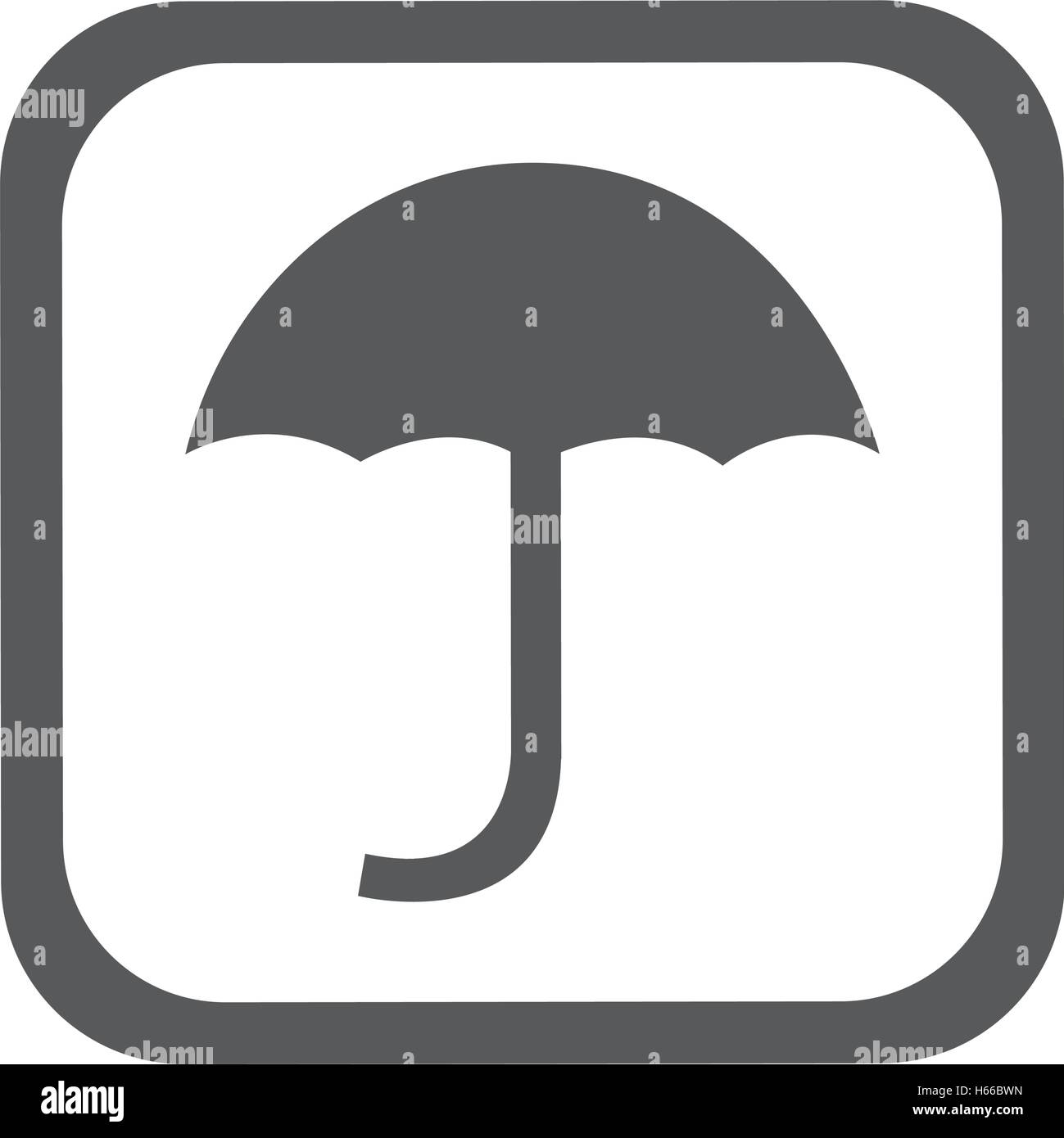 umbrella silhouette symbol isolated icon Stock Vector Image & Art - Alamy