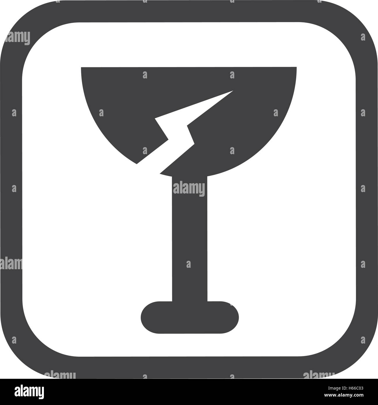 cup fragile symbol isolated icon Stock Vector Image & Art - Alamy