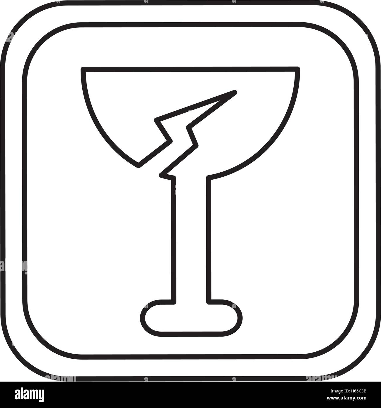 cup fragile symbol isolated icon Stock Vector Image & Art - Alamy