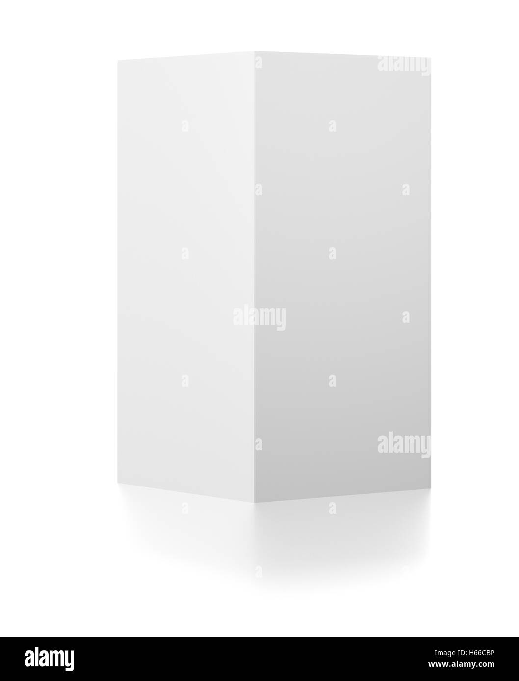 White 3d box. Blank 3d box over white background Stock Photo - Alamy