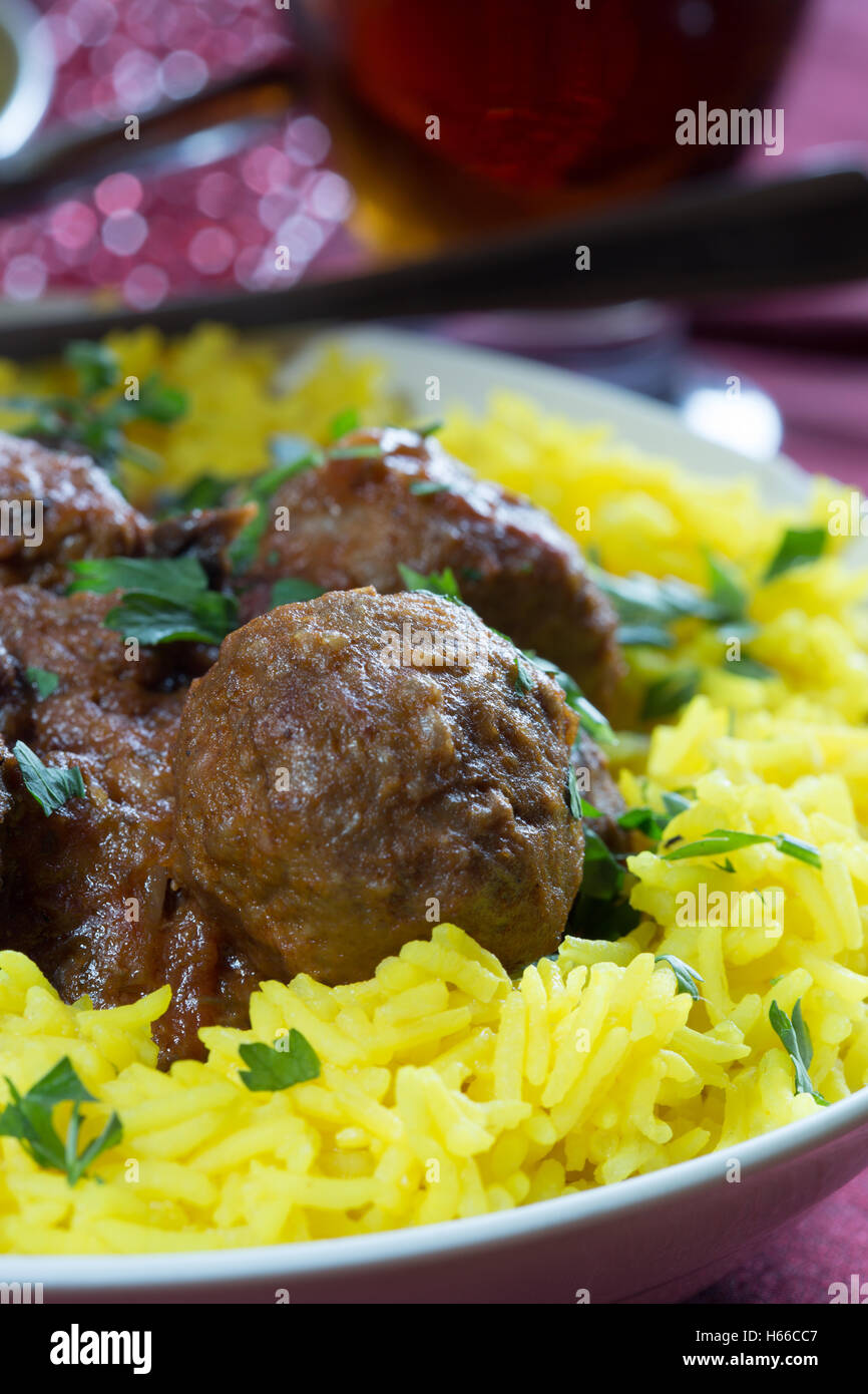 Saffron rice with lamb hi-res stock photography and images - Alamy