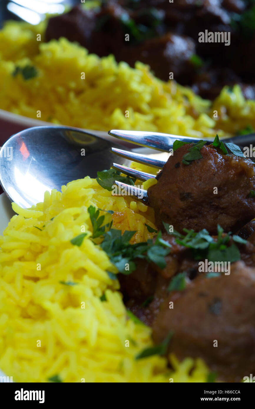 Saffron rice with lamb hi-res stock photography and images - Alamy