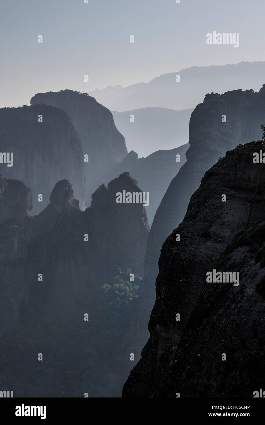 Rock formations Meteora Kalambaka Greece Stock Photo - Alamy
