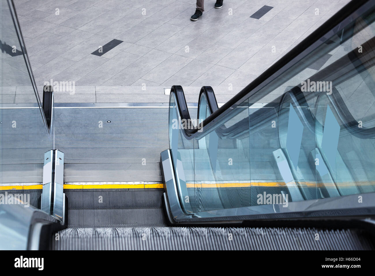 modern new escalator in underground passage Stock Photo - Alamy