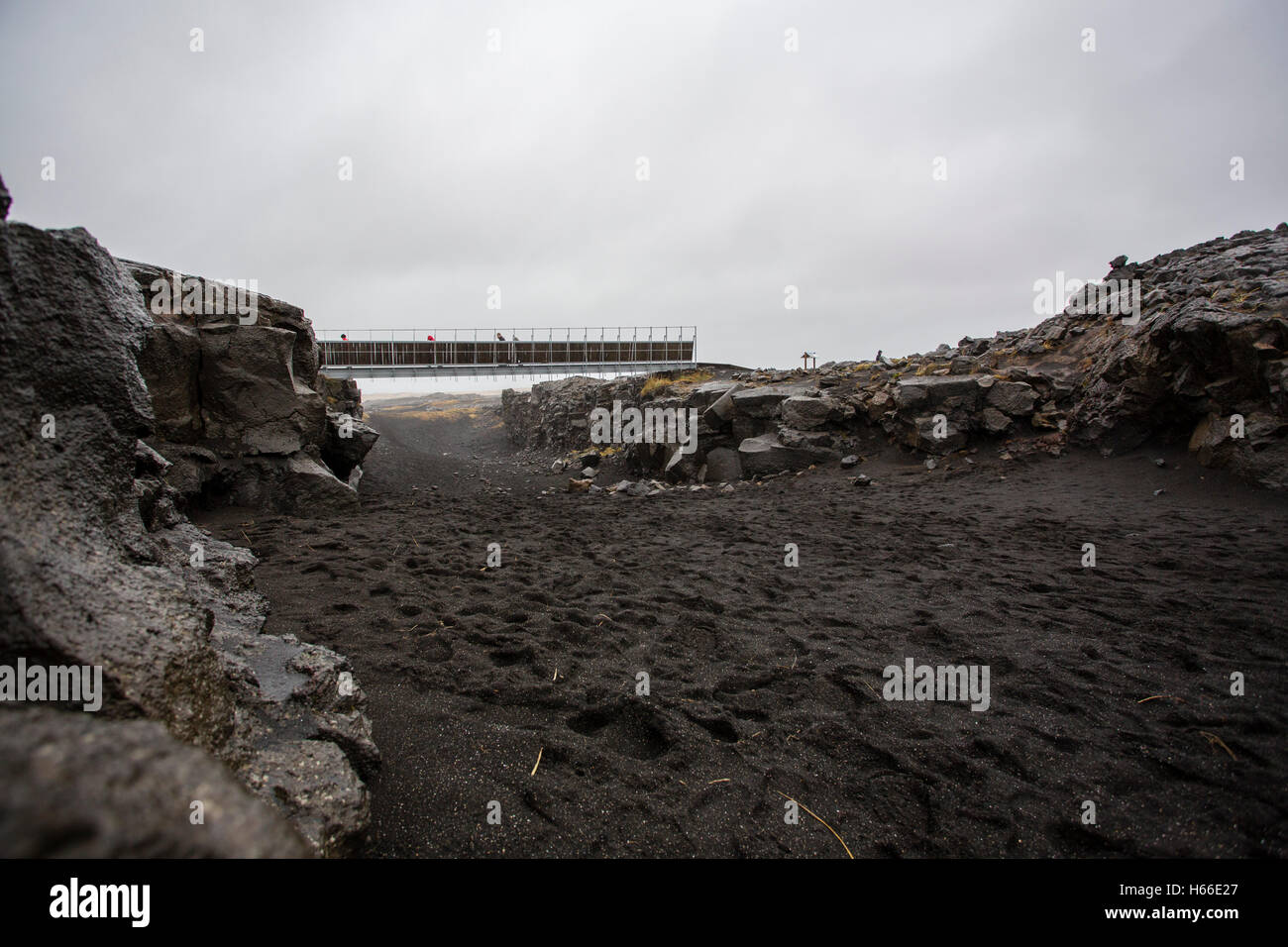 The bridge between continents in iceland Stock Photo - Alamy