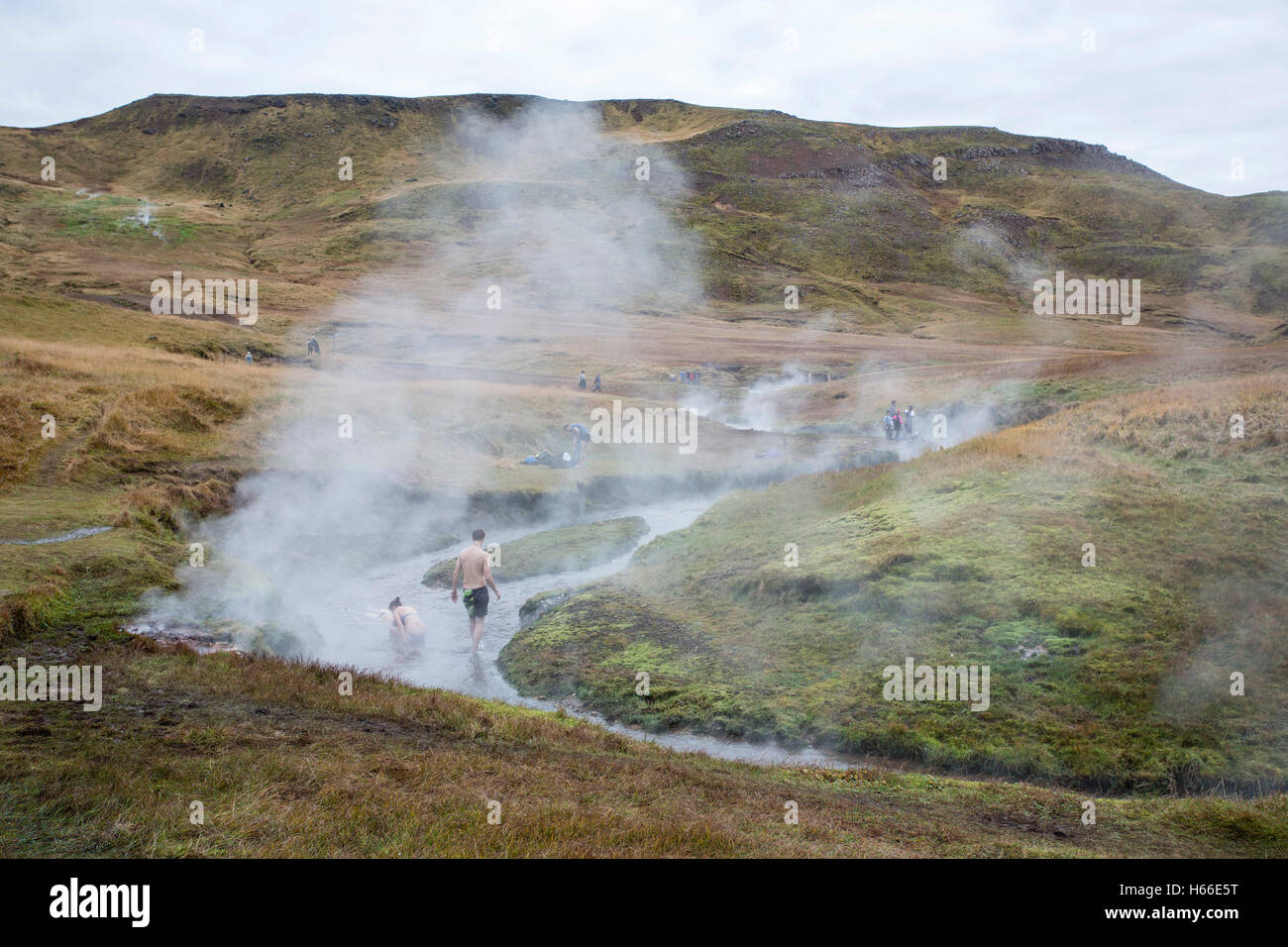 Hveragerdi hot spring river trail hi-res stock photography and images ...