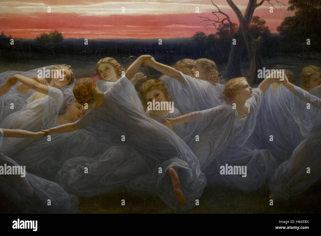 Nils Blommer (1816-1853). Swedish painter. Fairies of the Meadow, 1850 ...