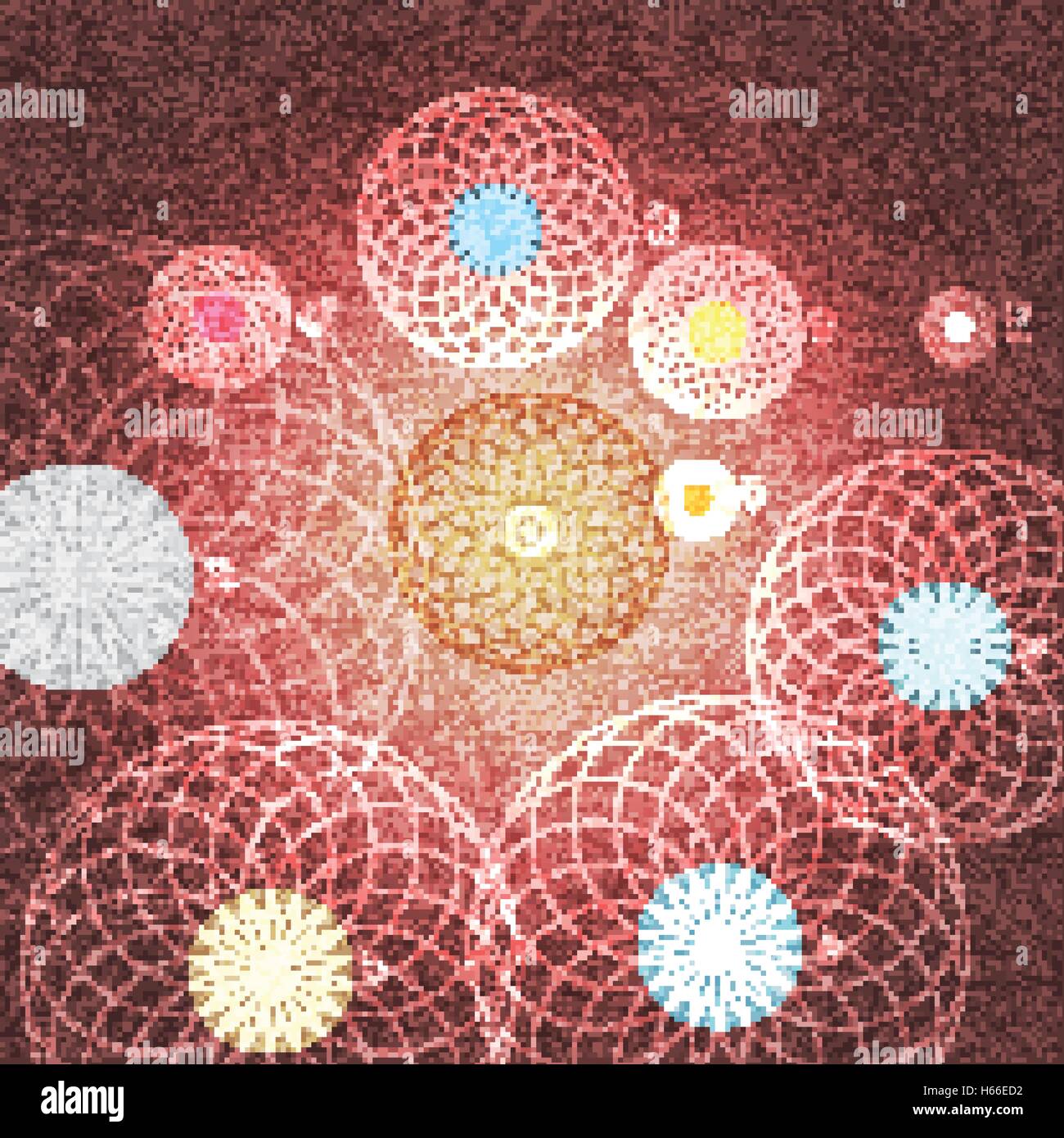 Abstract Solar System Planets and Sun - Vector Illustration Stock ...