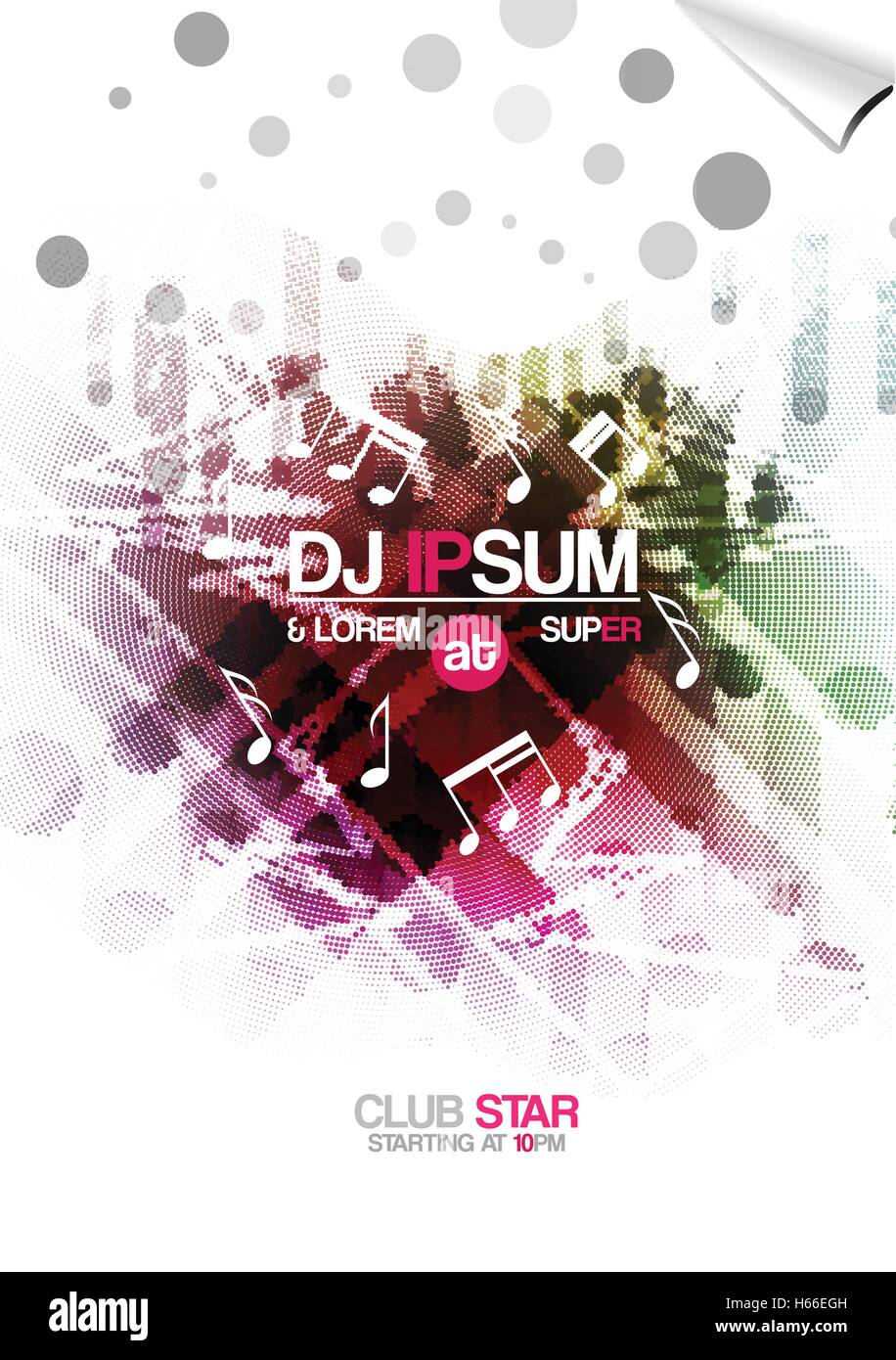 Disco Party Poster Background Template - Vector Illustration Stock ...