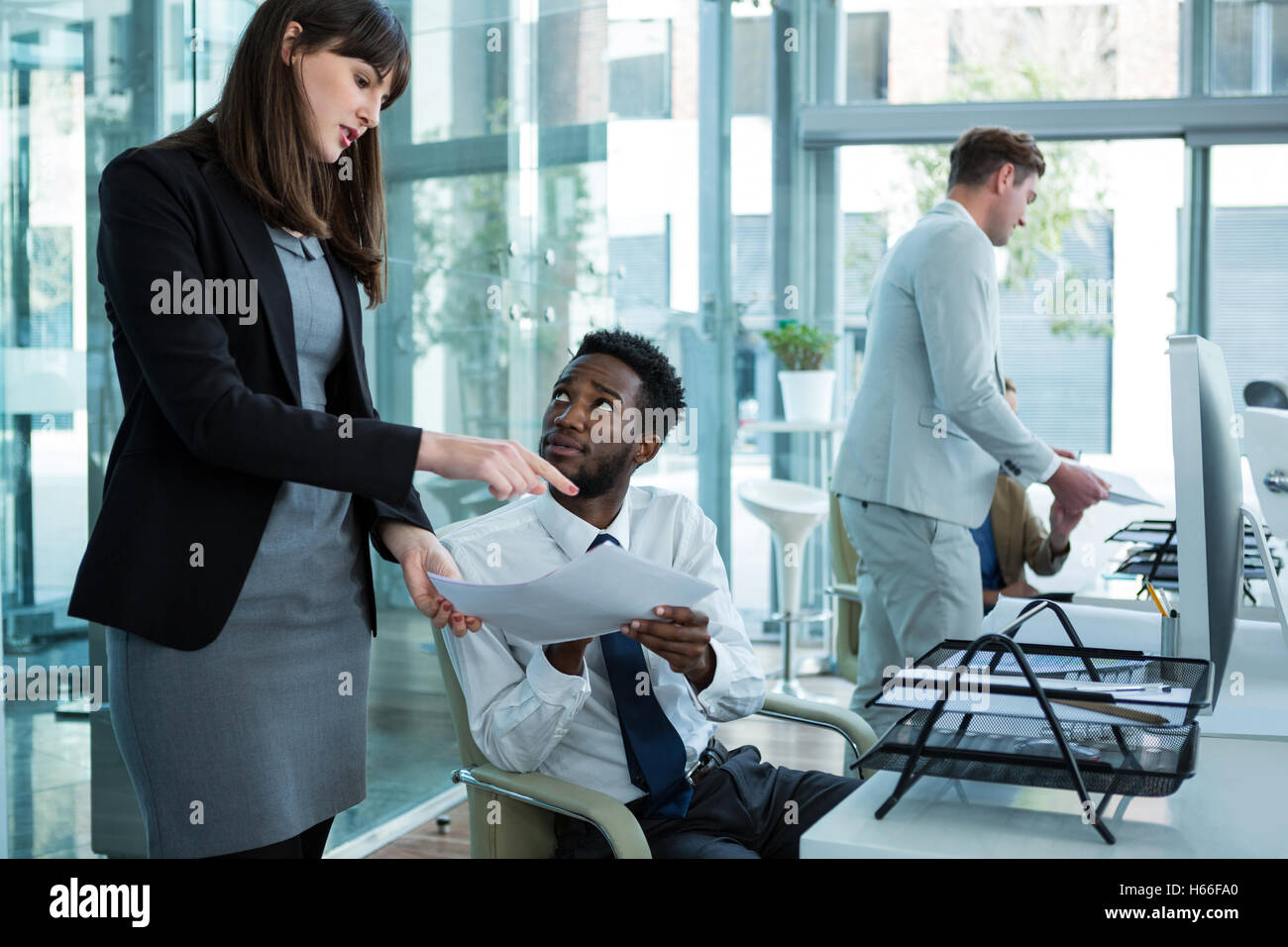 Businessman reading over document hi-res stock photography and images ...