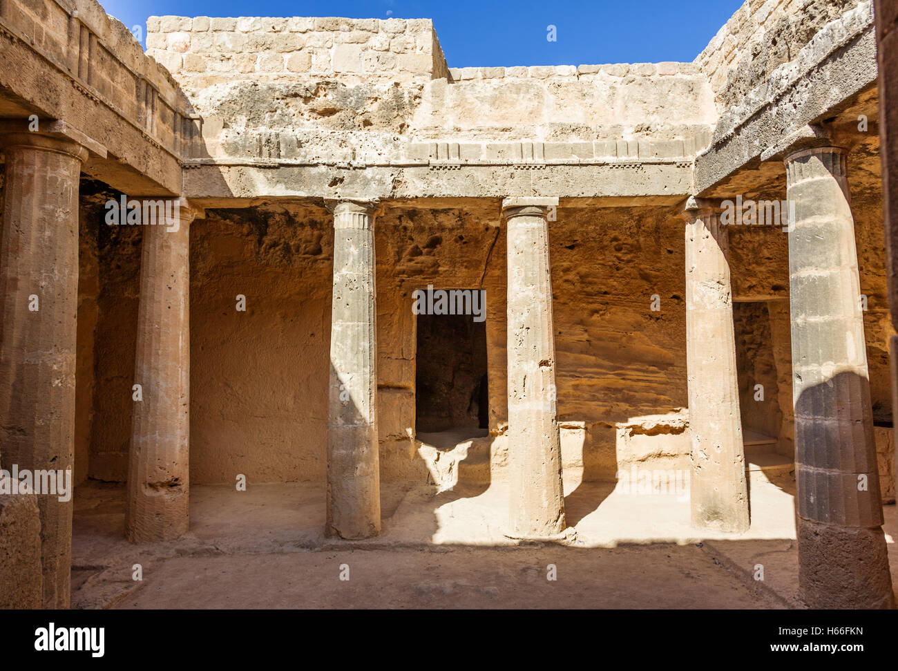 Tombs of the Kings - famous ancient necropolis. Paphos District, Cyprus ...