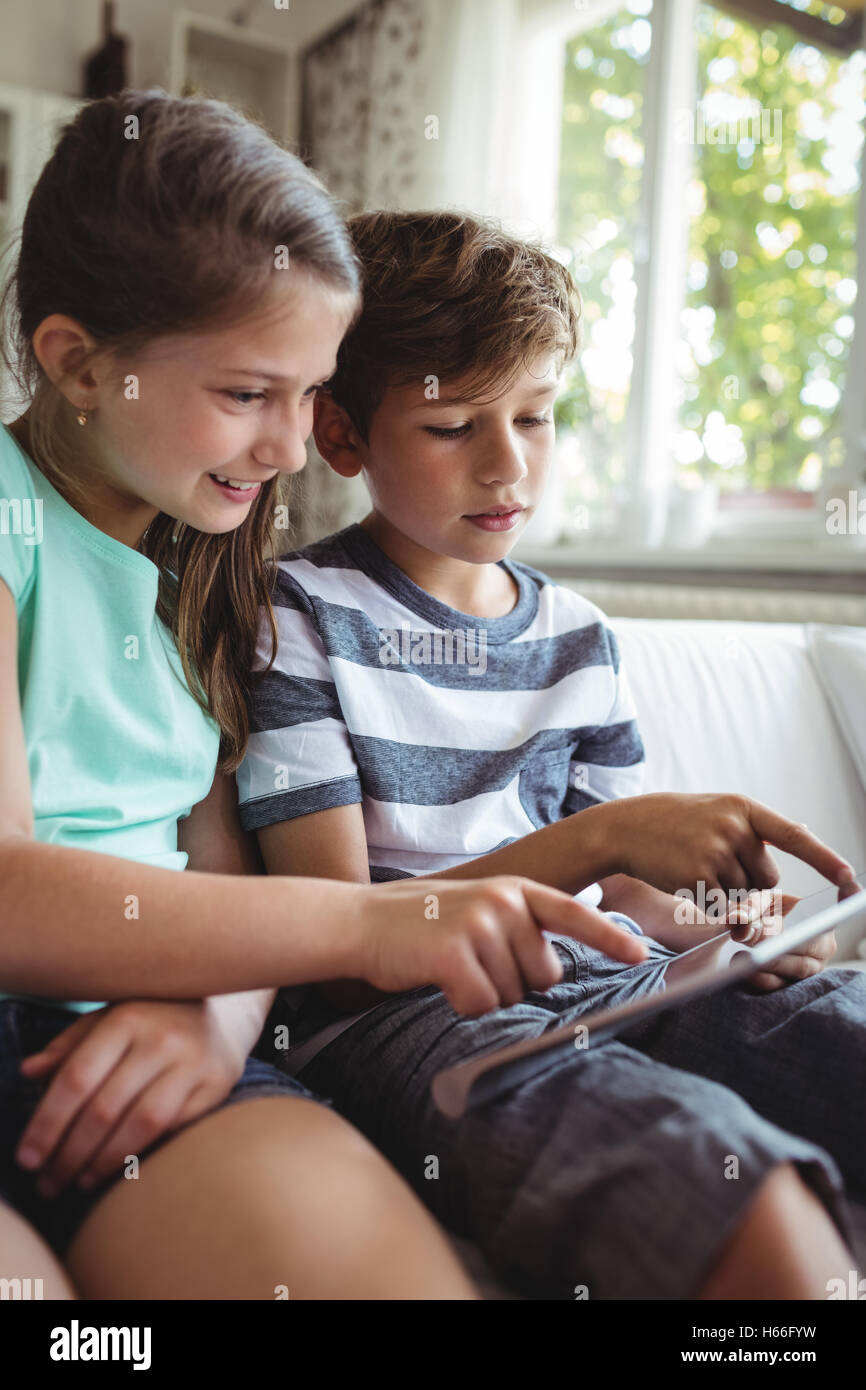 Children using digital tablet Stock Photo - Alamy