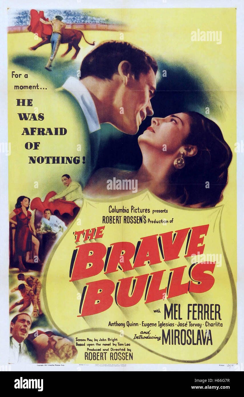 The Brave Bulls - Movie Poster Stock Photo - Alamy
