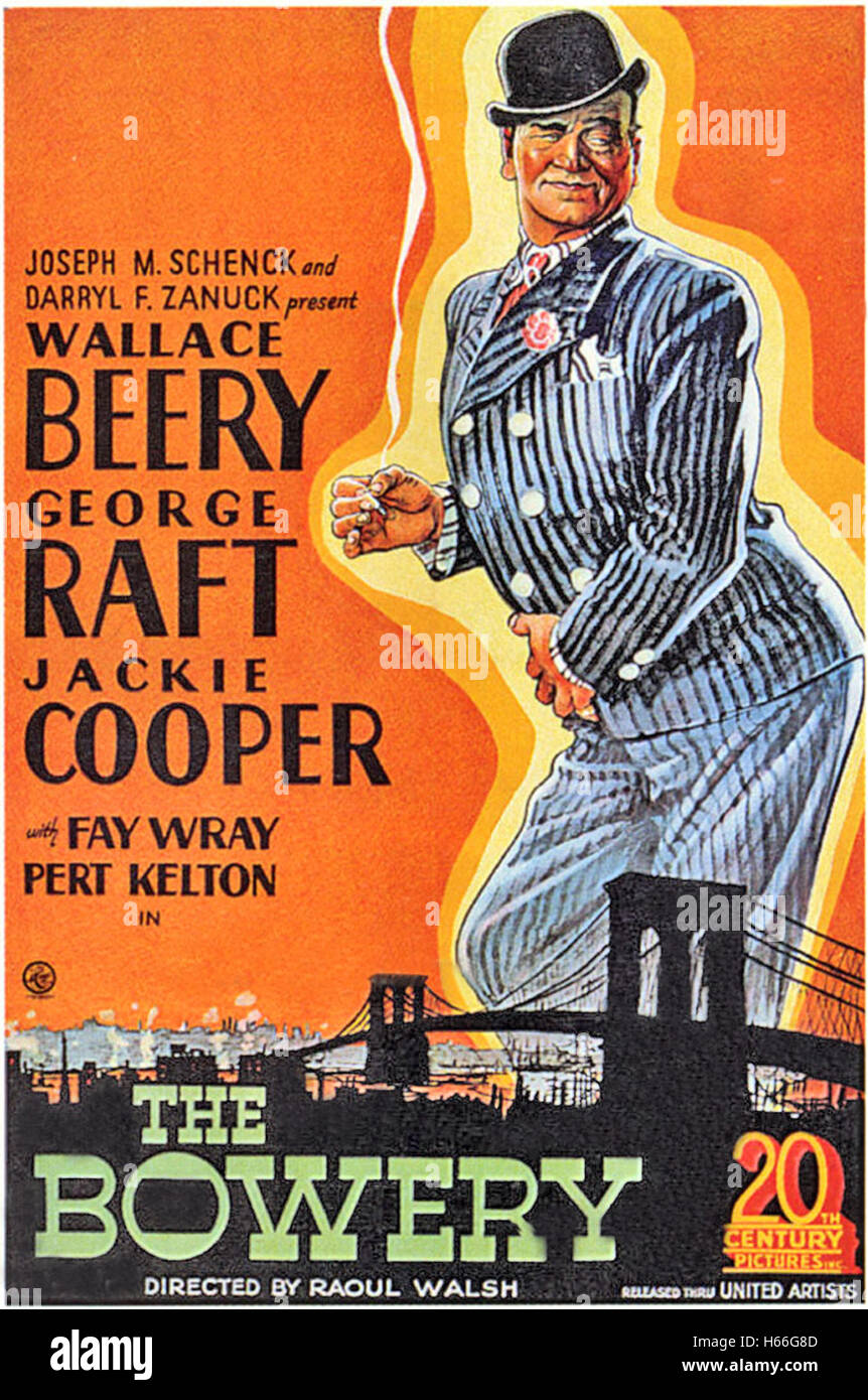 The Bowery - Movie Poster Stock Photo - Alamy