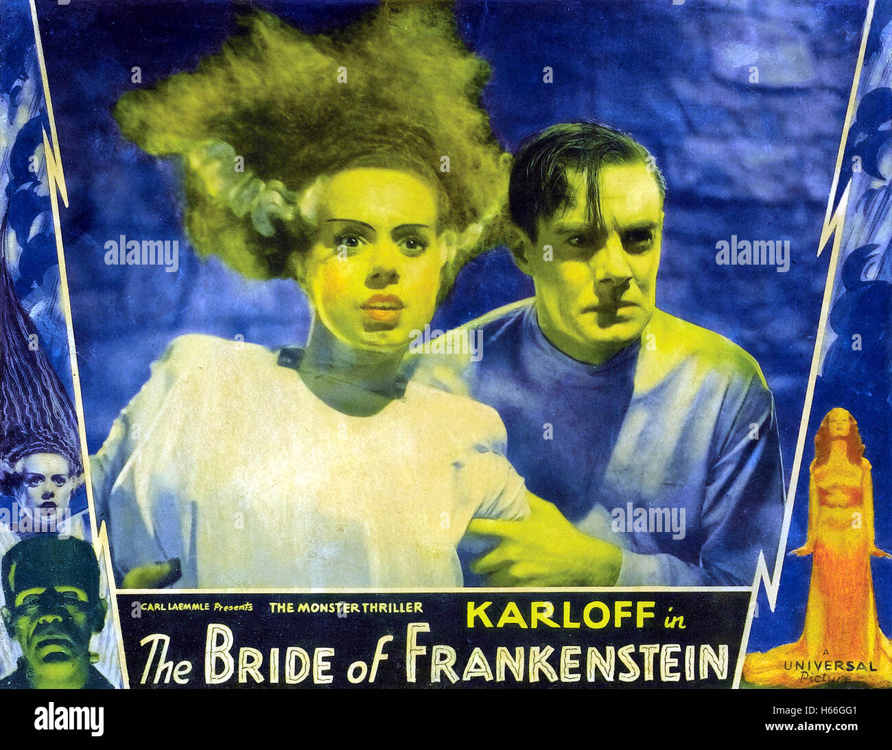 The Bride of Frankenstein - Movie Poster Stock Photo - Alamy