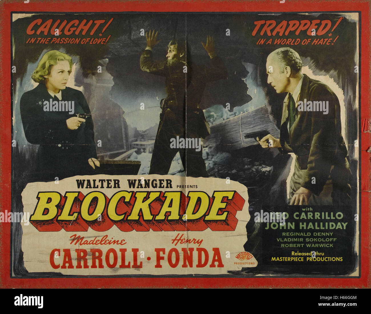 Blockade (1938) - Movie Poster Stock Photo - Alamy
