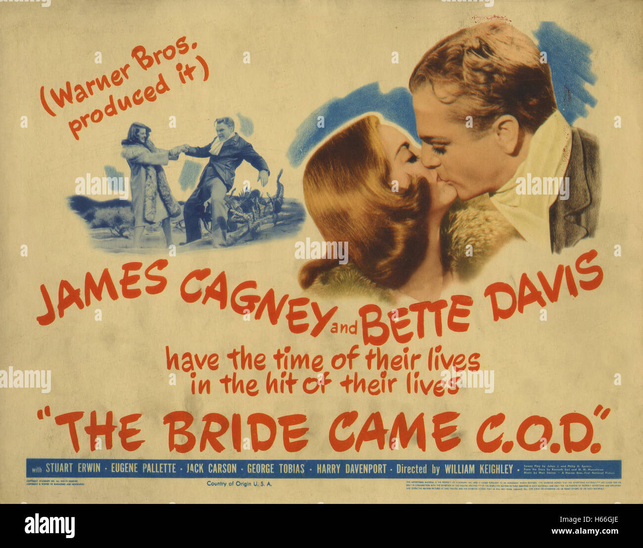 The Bride Came C.O.D - Movie Poster Stock Photo - Alamy