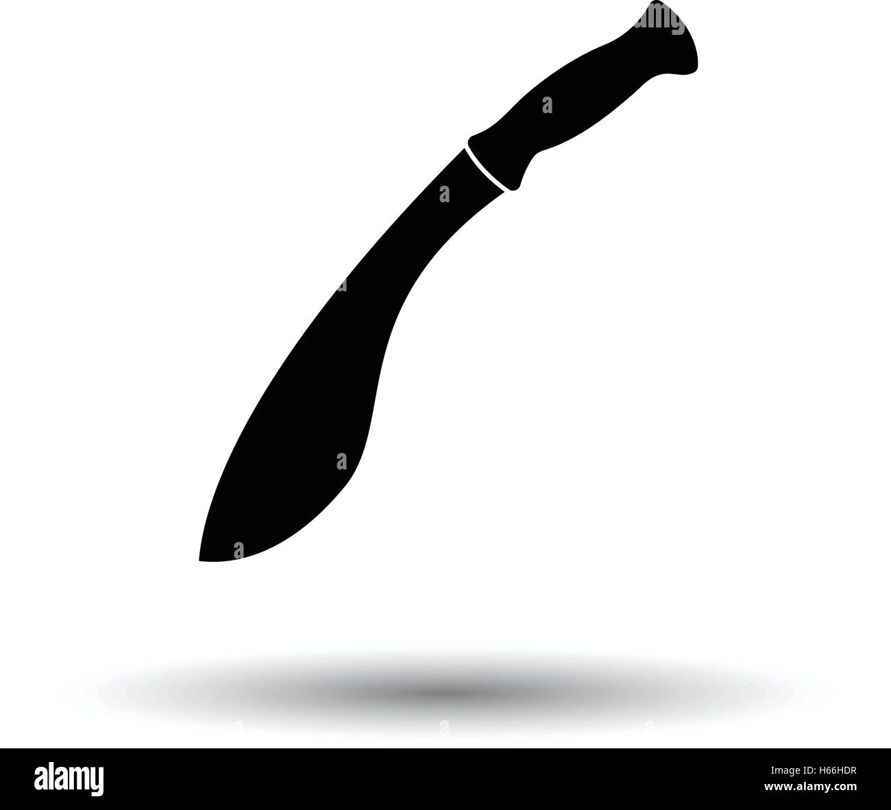 Machete icon. White background with shadow design. Vector illustration ...