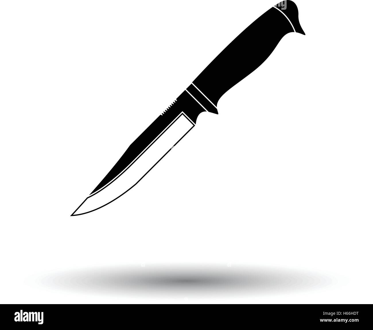 Knife icon. White background with shadow design. Vector illustration ...