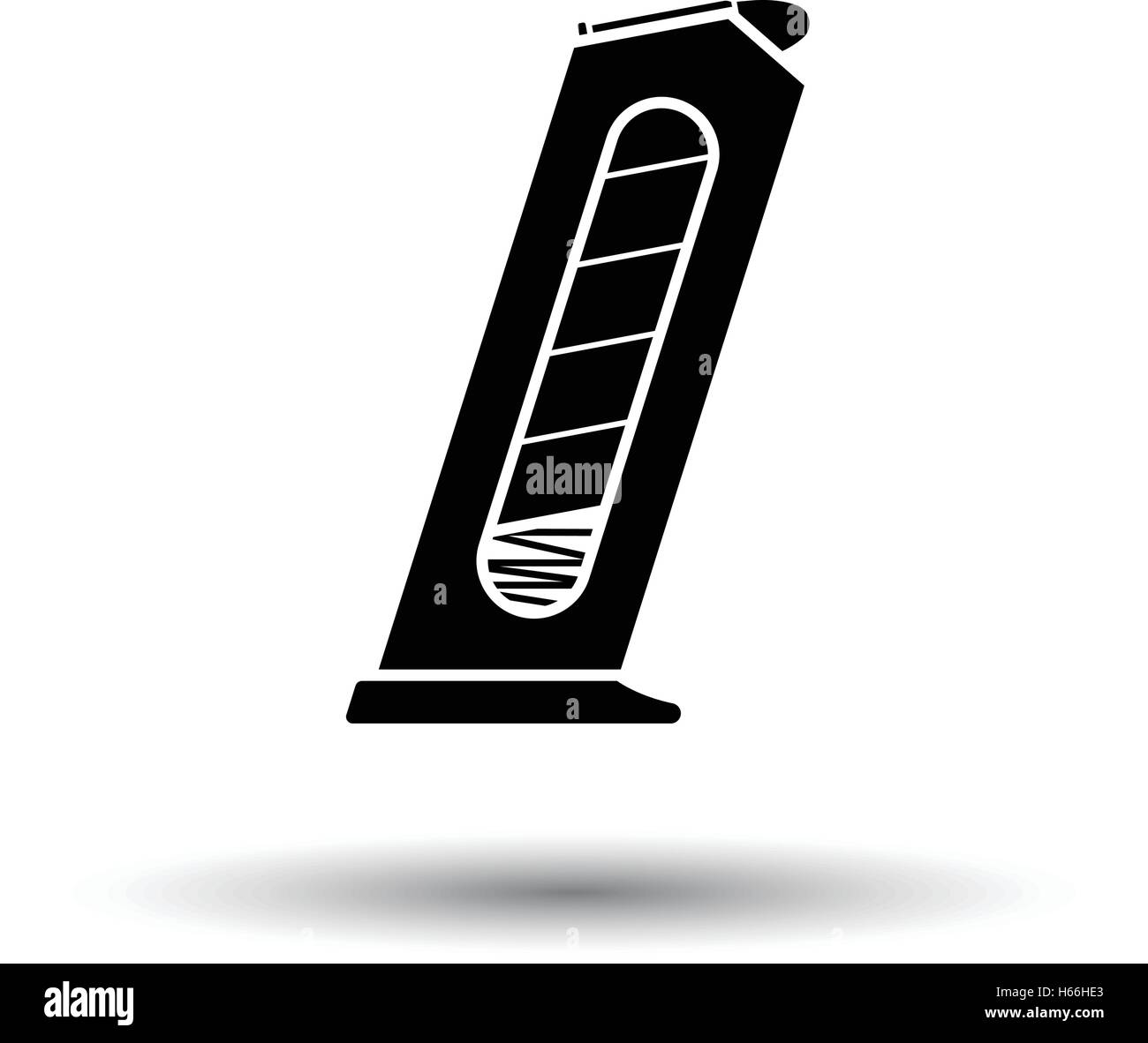 Gun magazine icon. White background with shadow design. Vector ...
