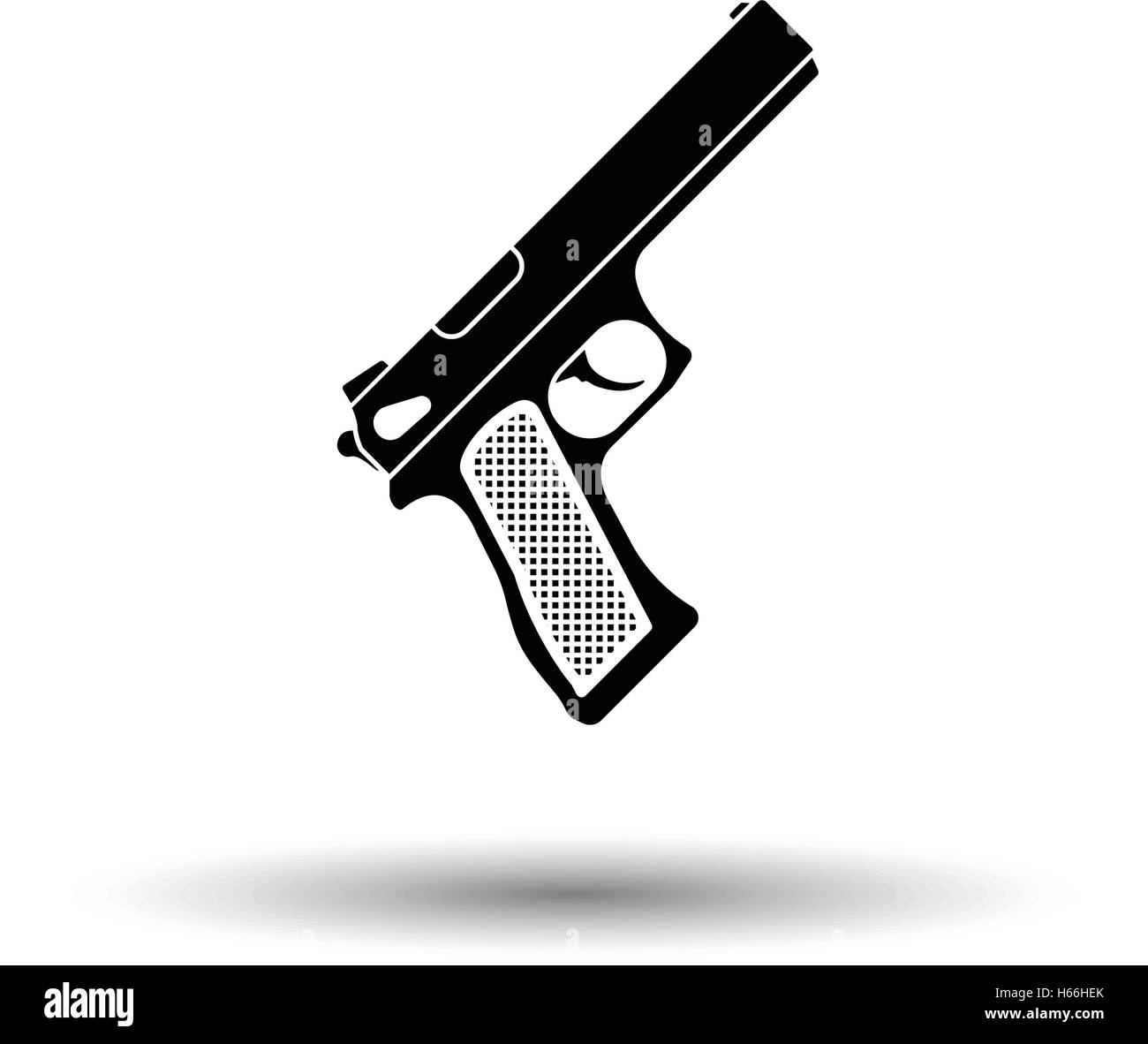 Gun hand shadow Stock Vector Images - Alamy
