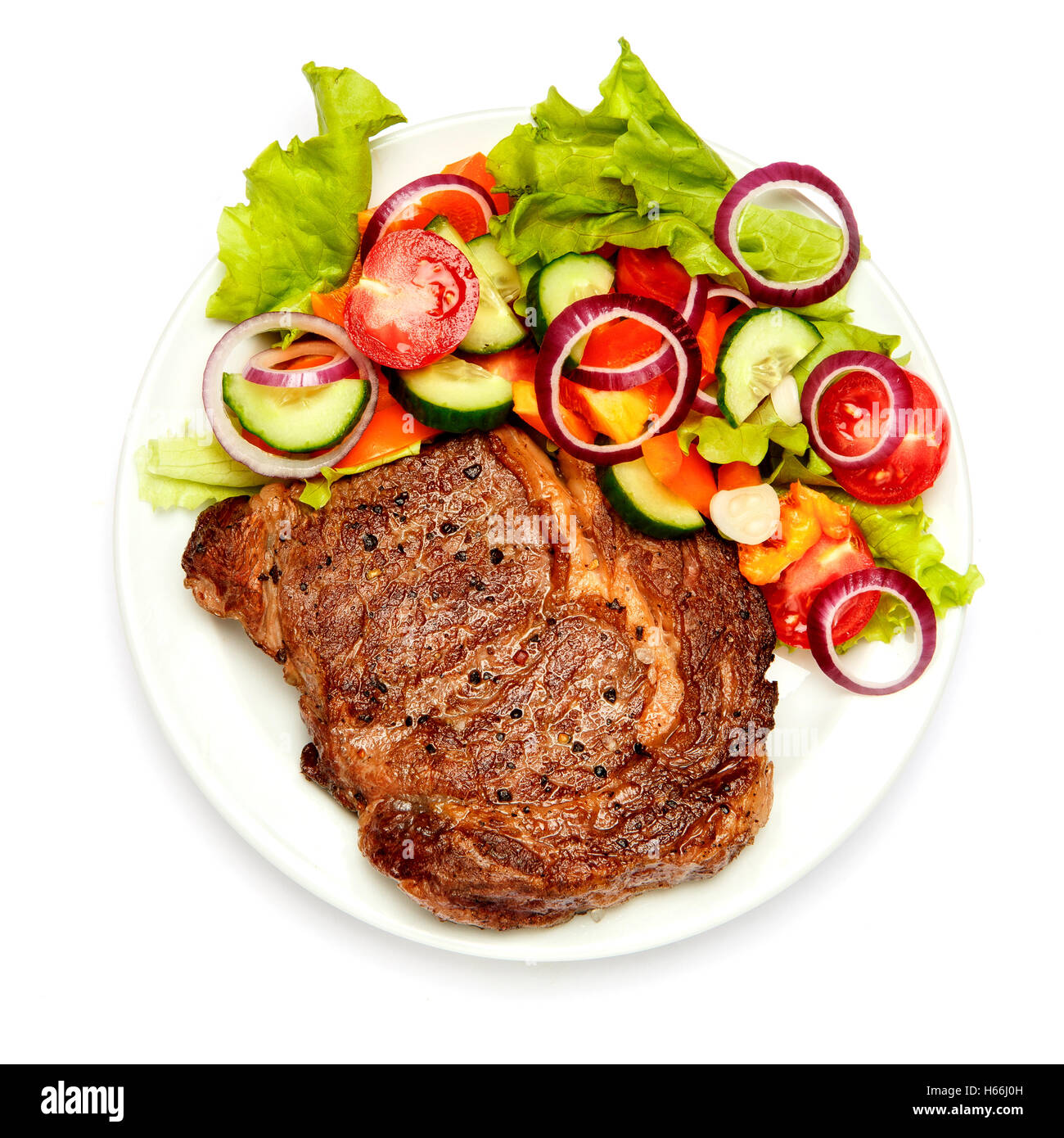 Pan roasted steak fresh Cut Out Stock Images & Pictures - Alamy