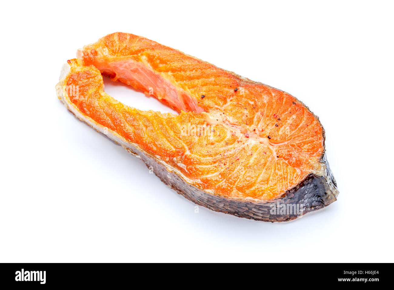 Closeup shot salmon fillet Cut Out Stock Images & Pictures - Alamy