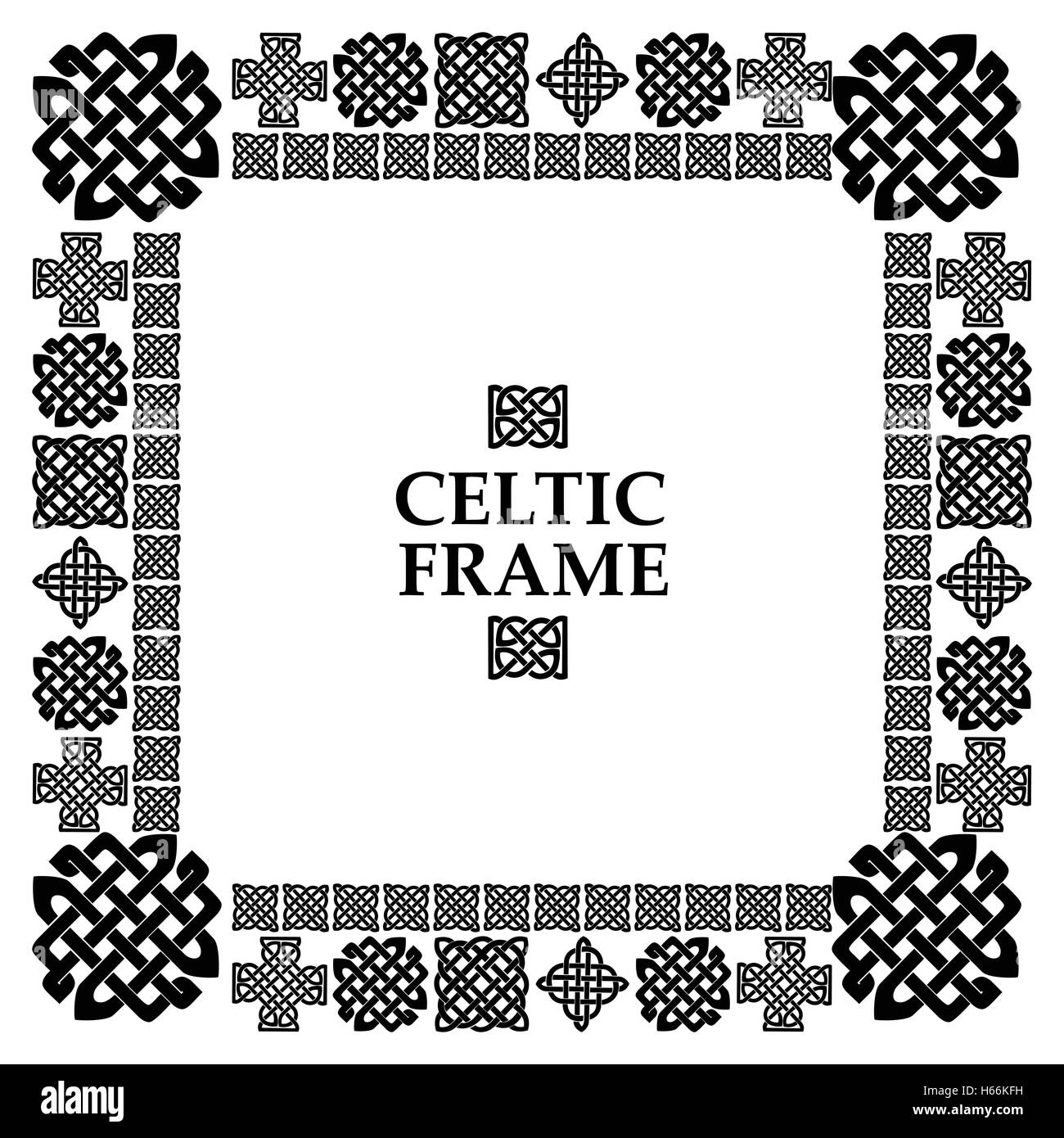 Celtic knot square frame Stock Vector Image & Art - Alamy