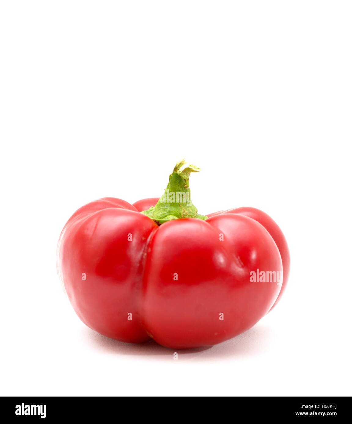 Closeup of a red sweet pepper isolated on white background Stock Photo ...