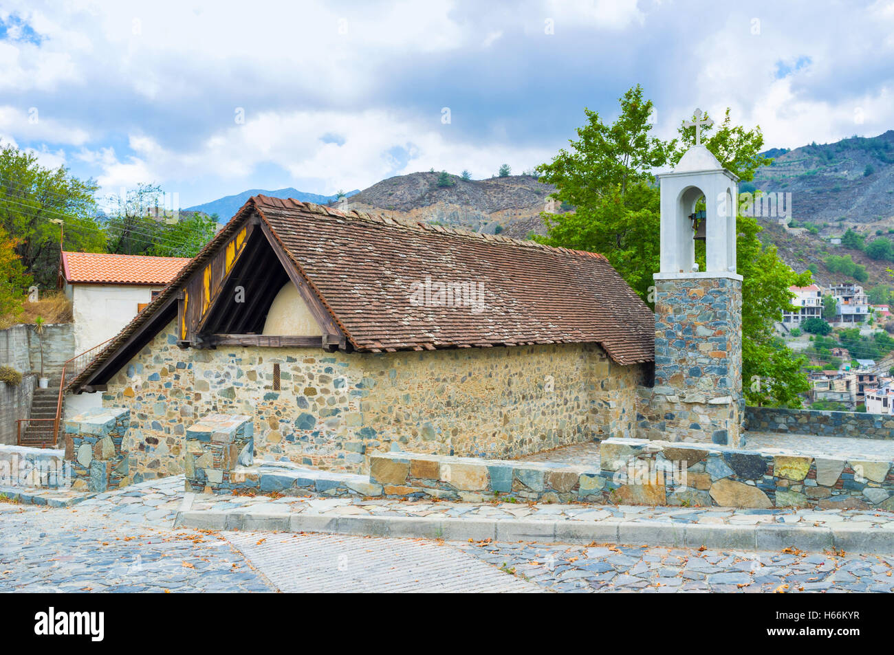 The mountain villages of Cyprus boasts old unusual churches, Farmakas ...
