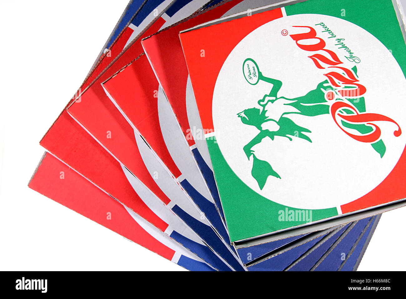 Pizza Boxes / Pizza Delivery Boxes Stock Photo - Alamy