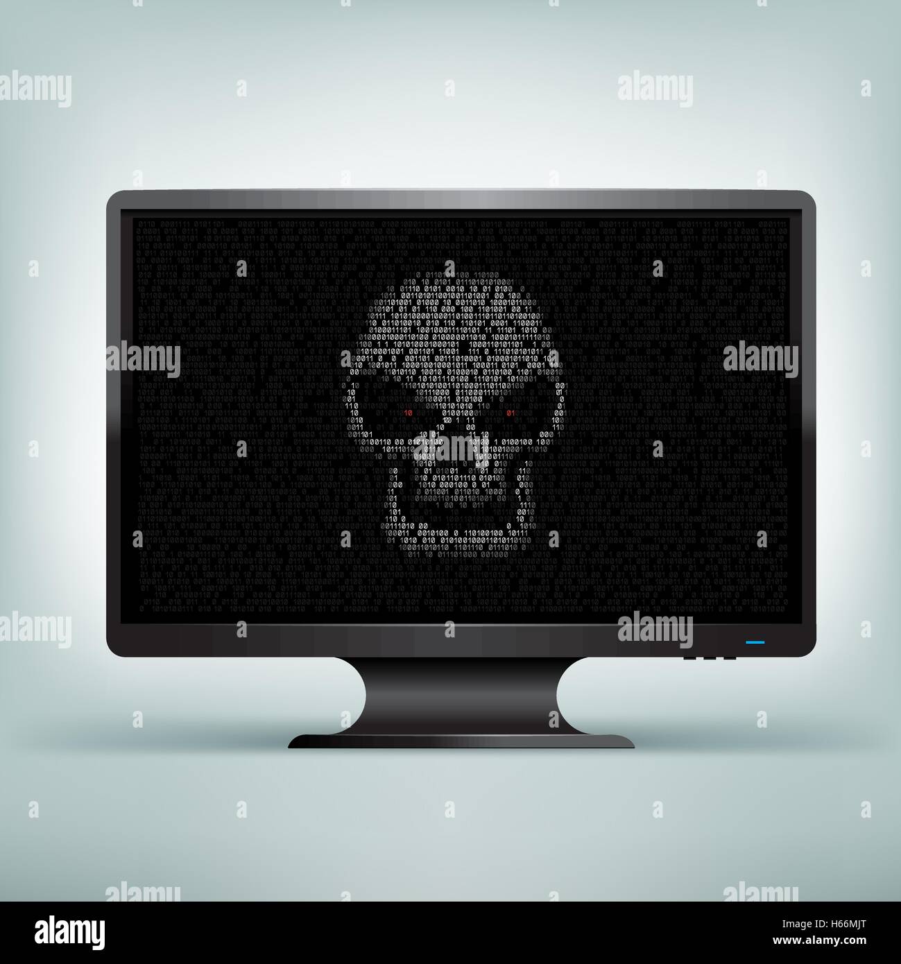 monitor code skull Stock Vector Image & Art - Alamy